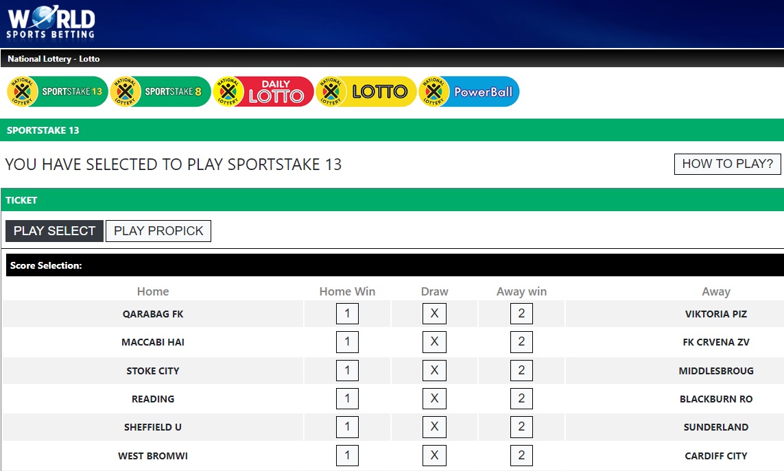 Play Sportstake 13 on WSB - Best Sports Betting