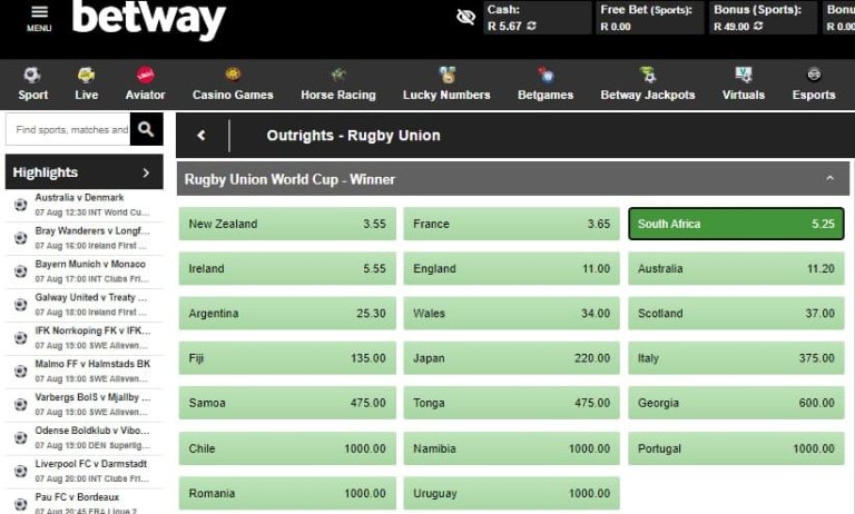 Betway Risk Free Bet Promotion: Back the Springboks in Rugby World Cup ...